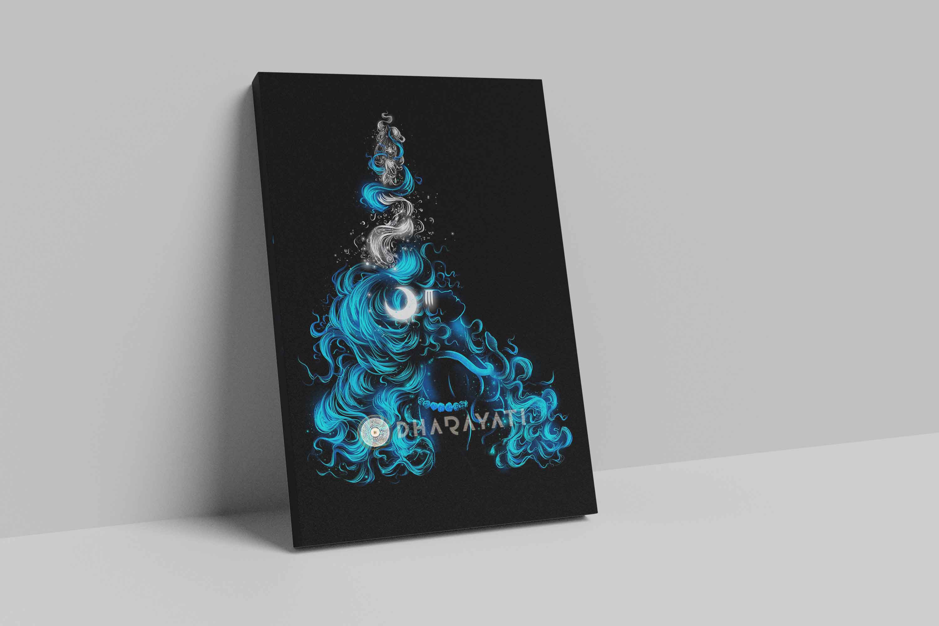 Mahadev Gangadhara Canvas Art - A Divine Depiction of Lord Shiva as th ...