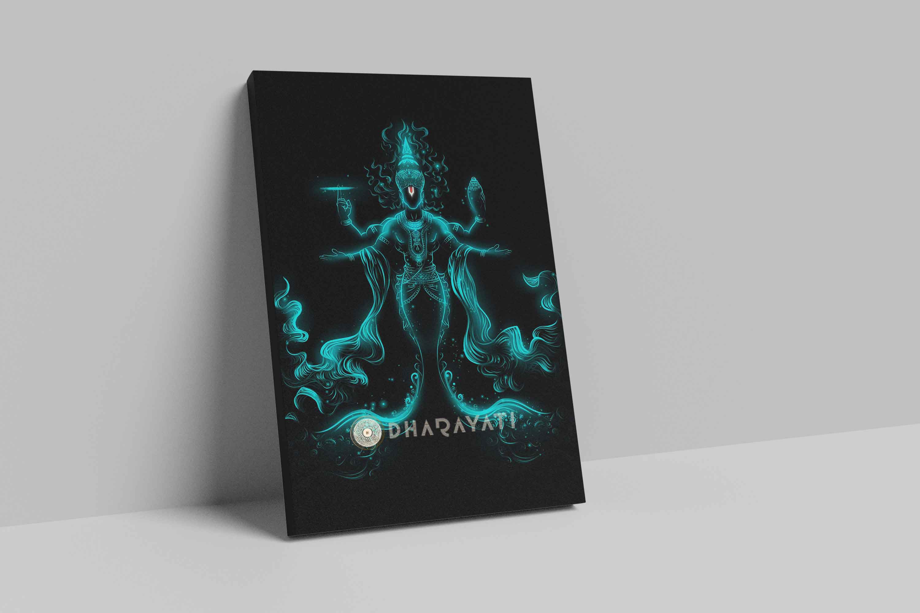 The Divine Savior: Lord Vishnu's Matsya Avatar | Canvas Art – Dharayati